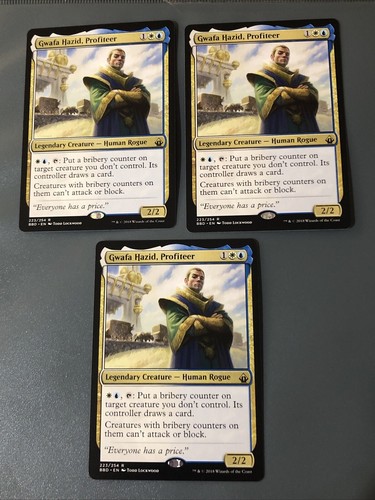 Gwafa Hazid Profiteer X3 Battlebond NM Condition See Pics Front/back | eBay