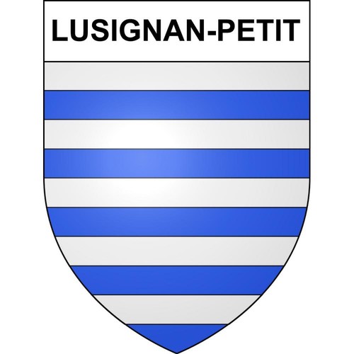 Lusignan-Petit 47 ville sticker blason écusson autocollant adhésif | eBay