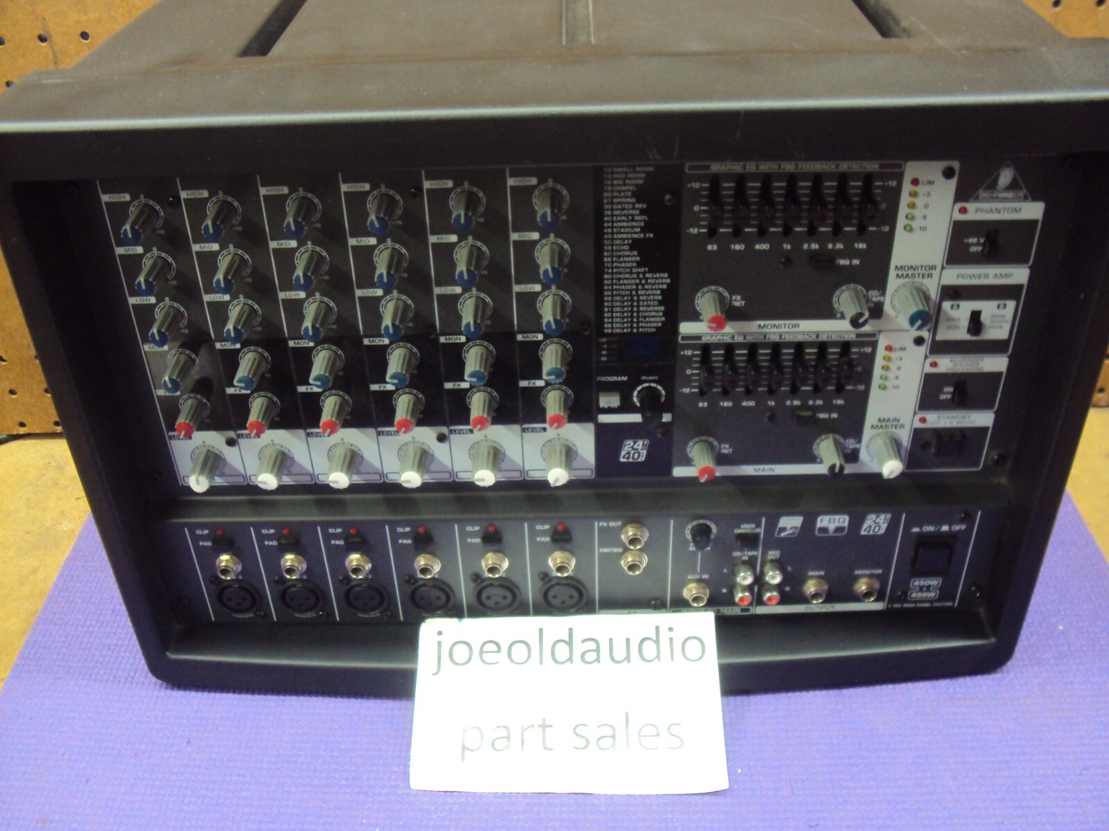 Behringer PMP960M EUROPOWER 6Ch Compact Powered Mixer. Completely Bench ...