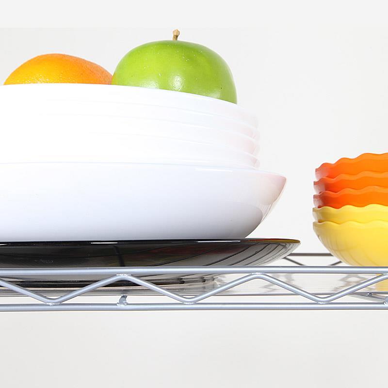 Silver 5-Tier Layer Shelf Adjustable Wire Metal Shelving Rack Heavy ...