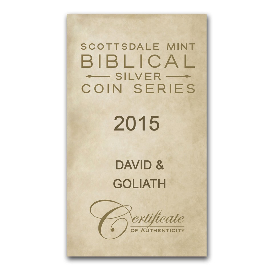2015 2 oz Silver Coin - Biblical Series (David & Goliath) - SKU #89607 ...