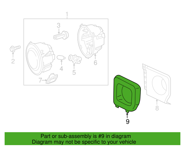 Mercedes Benz Genuine G63 AMG G550 2013-2016 Right Headlamp Bezel ...