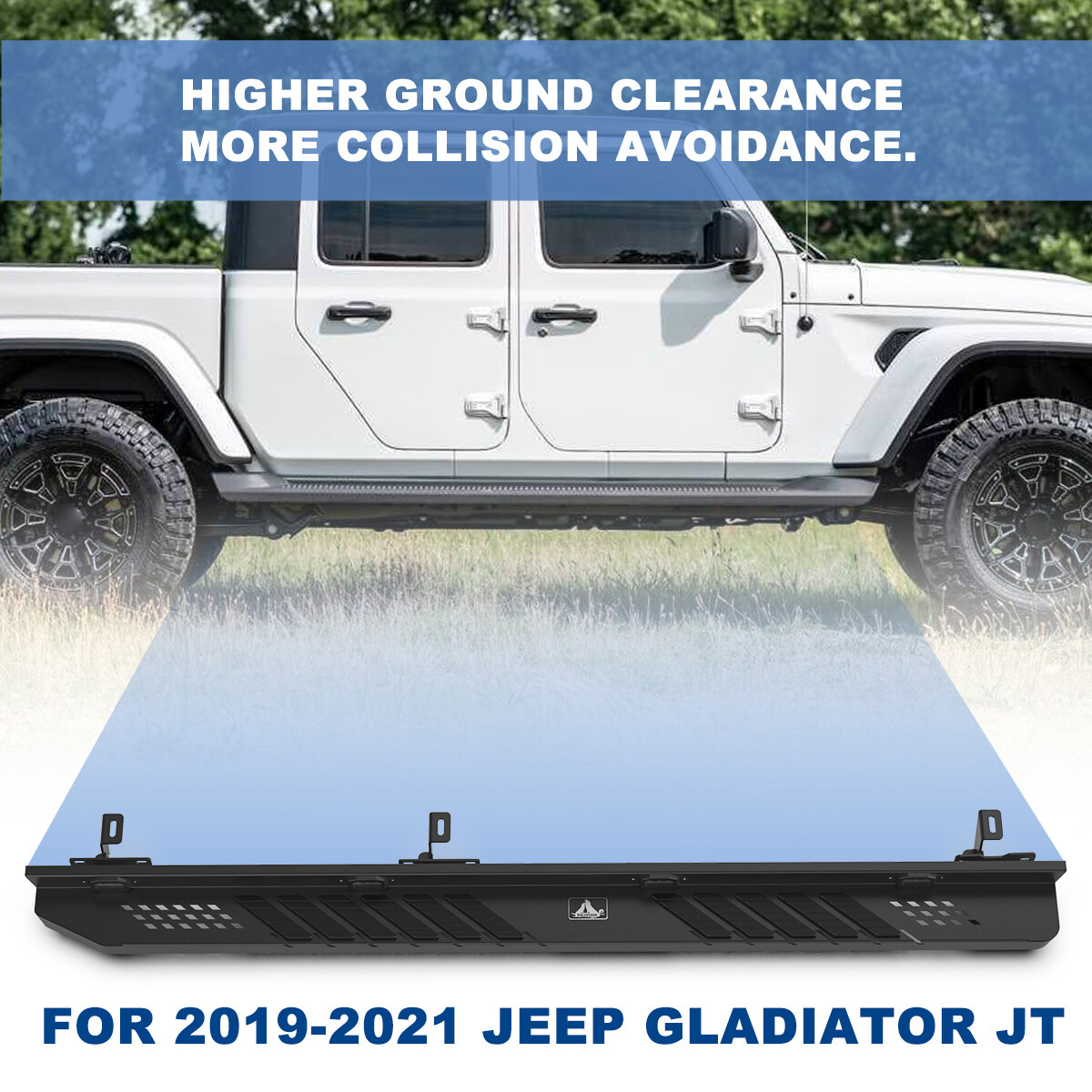 For 2019-2026 Jeep Gladiator JT Side Step Nerf Bars Running Board w/LED ...