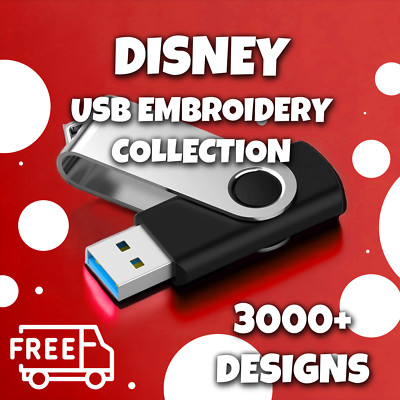 3000 Brother Disney Embroidery USB Design Collection + Viewing Software ...