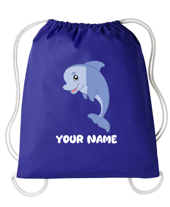 Personalised Animals Drawstring Kids Bag, Cute Animals Drawstring Bag ...