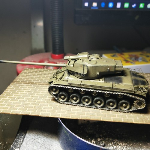 Hand Painted 1:72 Scale US Super Pershing Tank Desert Color Resin ...