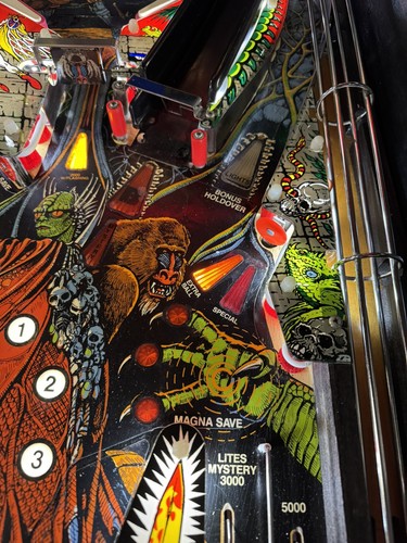 1986 GRAND LIZARD PINBALL MACHINE PROFESSIONAL TECHS FULL LEDS PLAYS ...