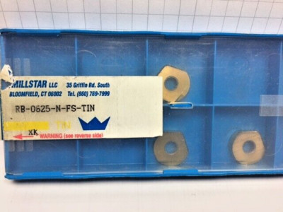 NEW Millstar RB-0625-N-FS-TIN Milling Inserts - 3 ea. Inserts | eBay