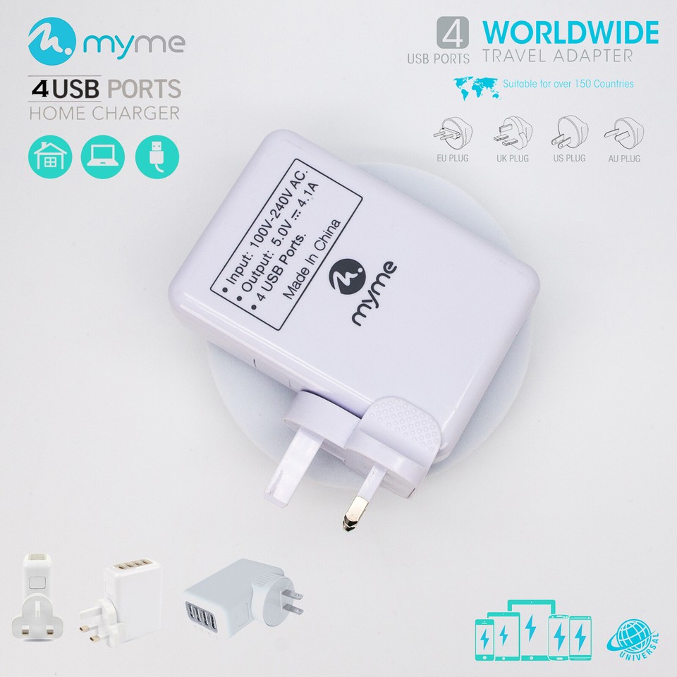 Home Charger Mains USB 3 Pin UK Wall Plug Adapter Charging for Phones ...