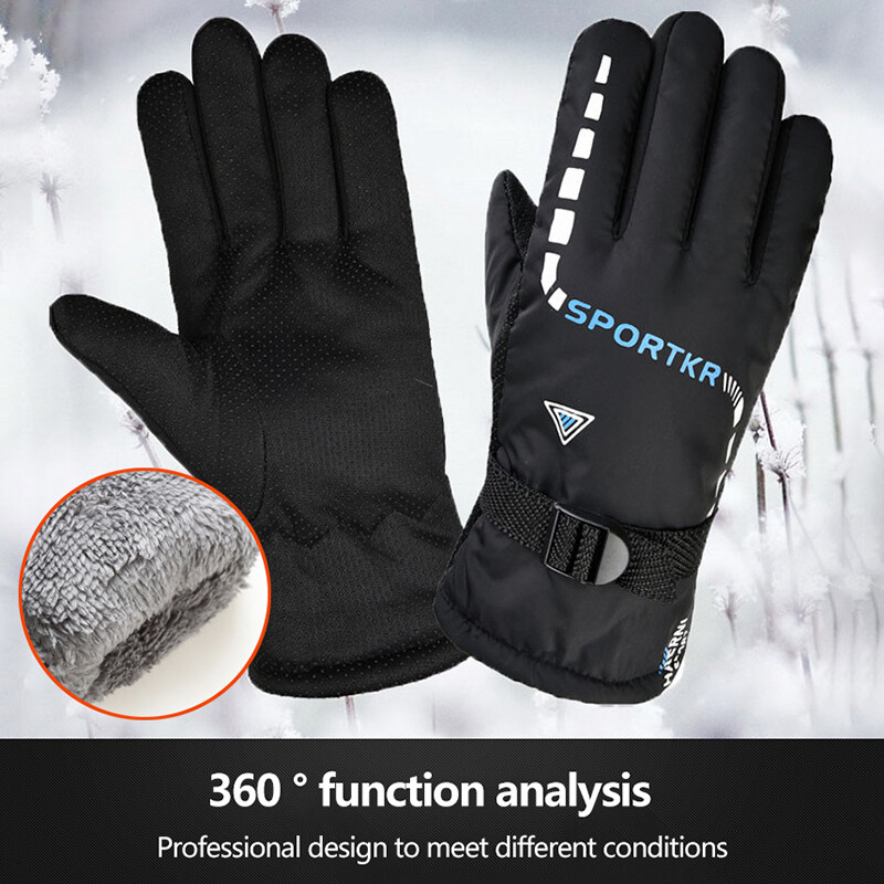 Men Waterproof Winter Cycling Warm Gloves For Riding Motorcycle Outdoor ...