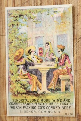 Victorian Trade Card Wilson's Packing Corned Beef | eBay