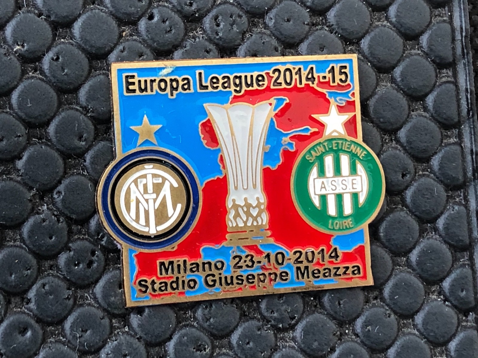 PINS BADGE FOOTBALL ASSE SAINT ETIENNE VS INTER EUROPA LEAGUE 2014 | eBay