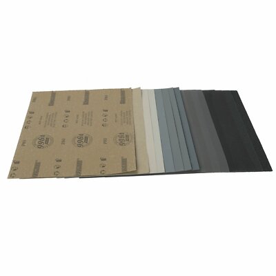 9x11" SANDING SHEETS Wet/Dry Silicon Carbide Sandpaper Grits 80-7000 ...