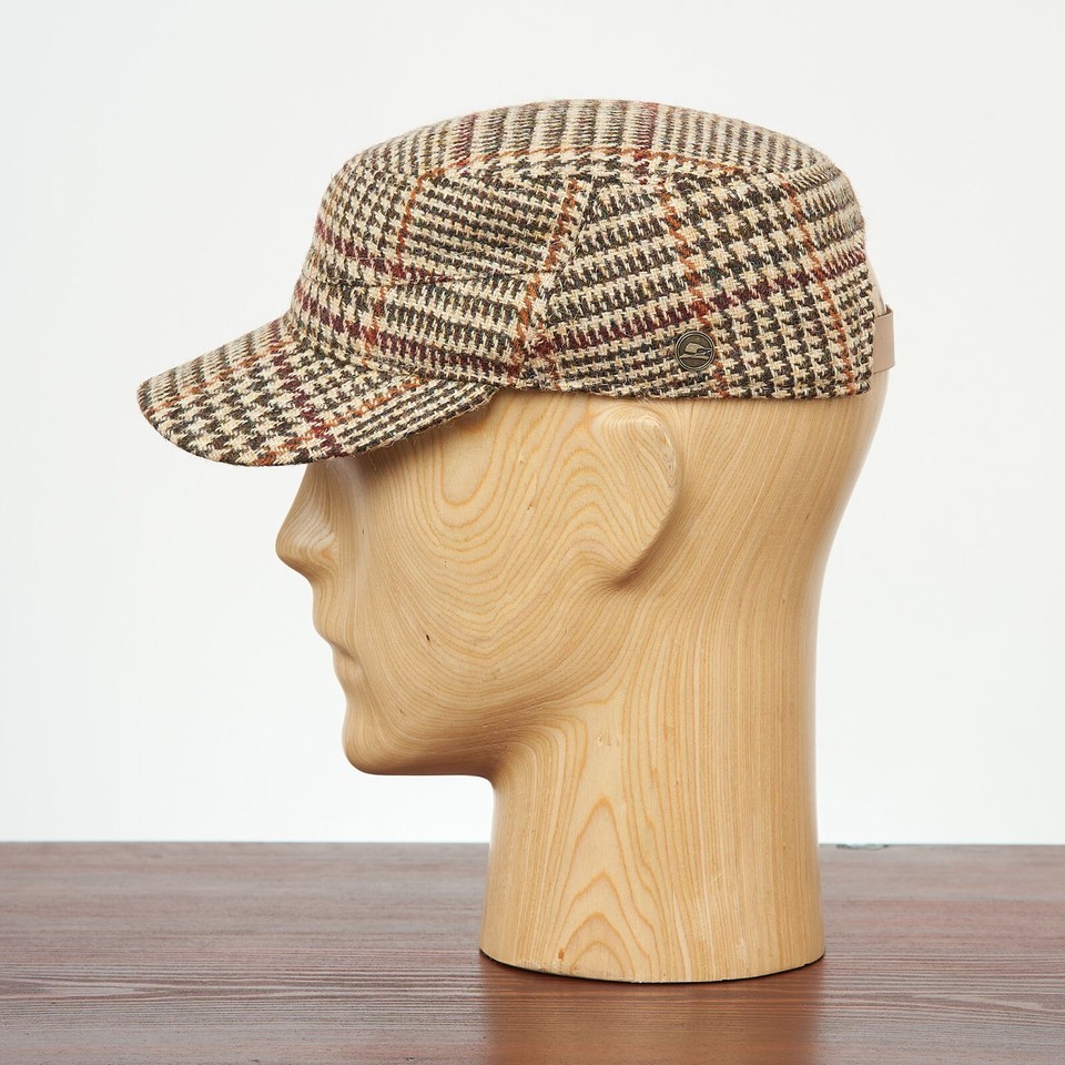 Sterkowski PATROL Harris Tweed Cap Trucker Baseball Gray/Khaki/Blue ...