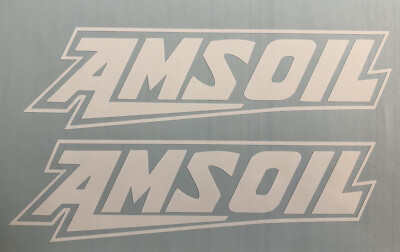 AmSoil Logo 8” Sticker (set Of 2) White Decal Racing Dirt Bike ATV Am ...