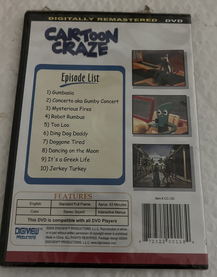 Cartoon Craze Presents - Gumby: Gumbasia (DVD, 2006) 872322001184| eBay