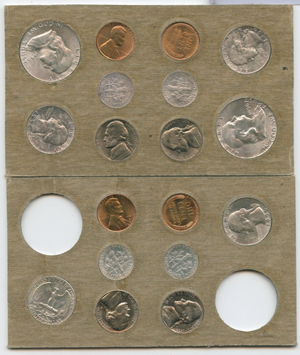 1956 United States Uncirculated Mint Set US Mint 18 Coins P D - SS156 ...