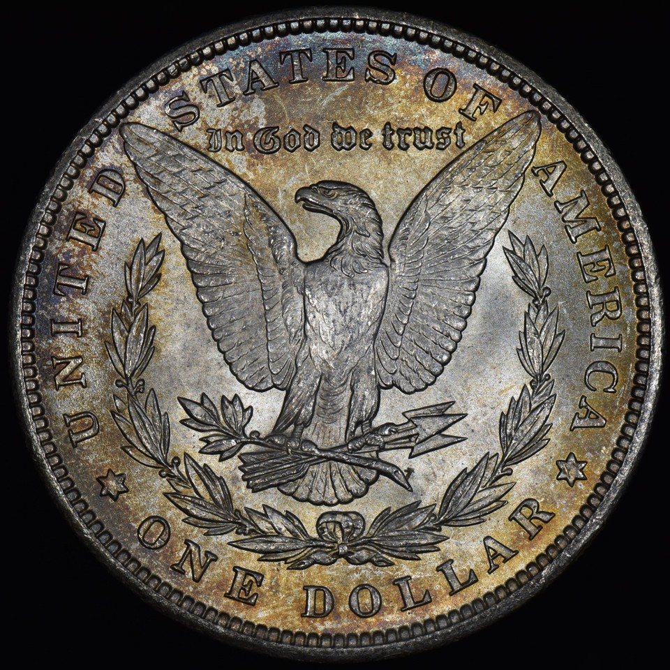 1900-P $1 MORGAN SILVER DOLLAR RAINBOW TONED UNC BU COIN 67J TRUSTED | eBay