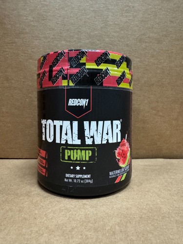 REDCON1 TOTAL WAR PUMP Watermelon Slushy Stim Free Pre-Workout 30 Serv ...