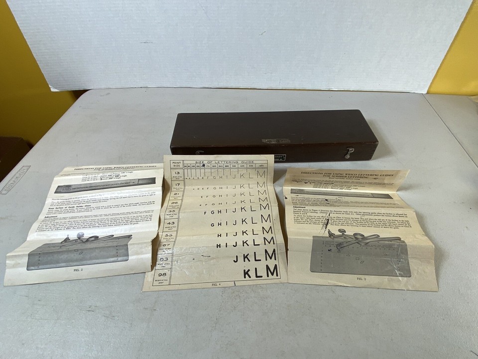 K&E Leroy Kueffel & Easer Co. Lettering drafting set Machine 1950 ...