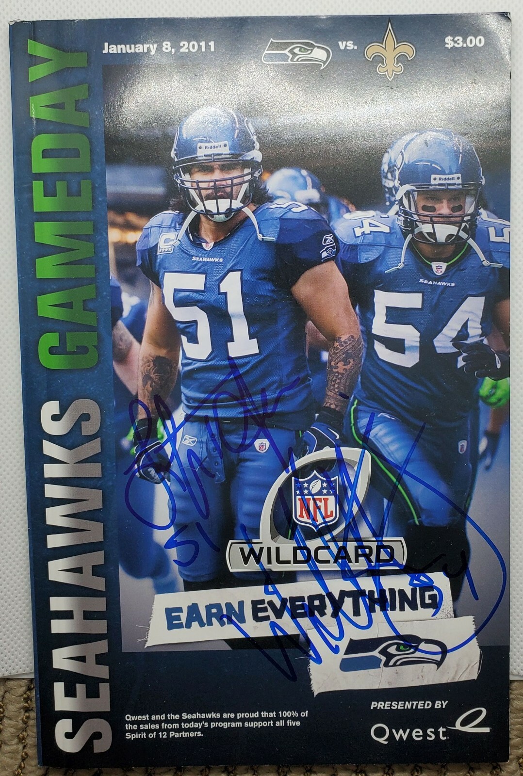 AUTOGRAPH SIGNED SEATTLE SEAHAWKS GAMEDAY PROGRAMS *YOU PICK* | eBay