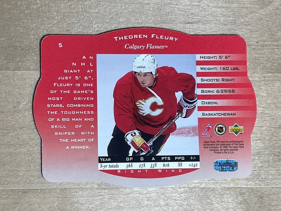1996-97 Calgary Flames Theoren Fleury Upper Deck SPx #5 | eBay