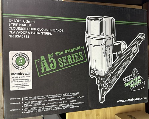 Metabo HPT NR83A5(S) 3-1/4" Pneumatic Collated Round Framing Nailer NEW ...