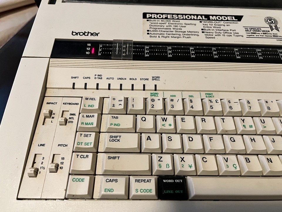 Brother Professional 80 Typewriter Word Processor Vintage | eBay
