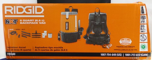 Ridgid 6 Qt. NXT Backpack Vacuum Cleaner With Filters And Locking ...