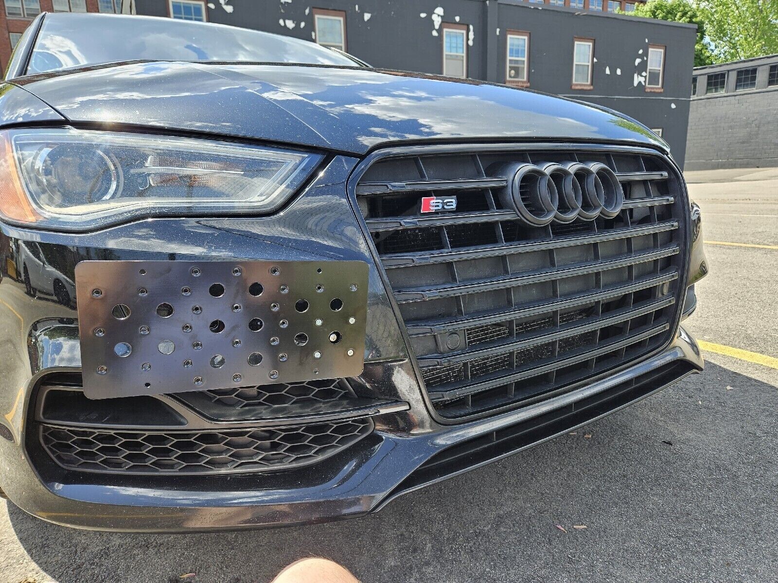 2014-2020 AUDI A3 RS3 Quattro Front Bumper Tow Hook License Plate Mount ...