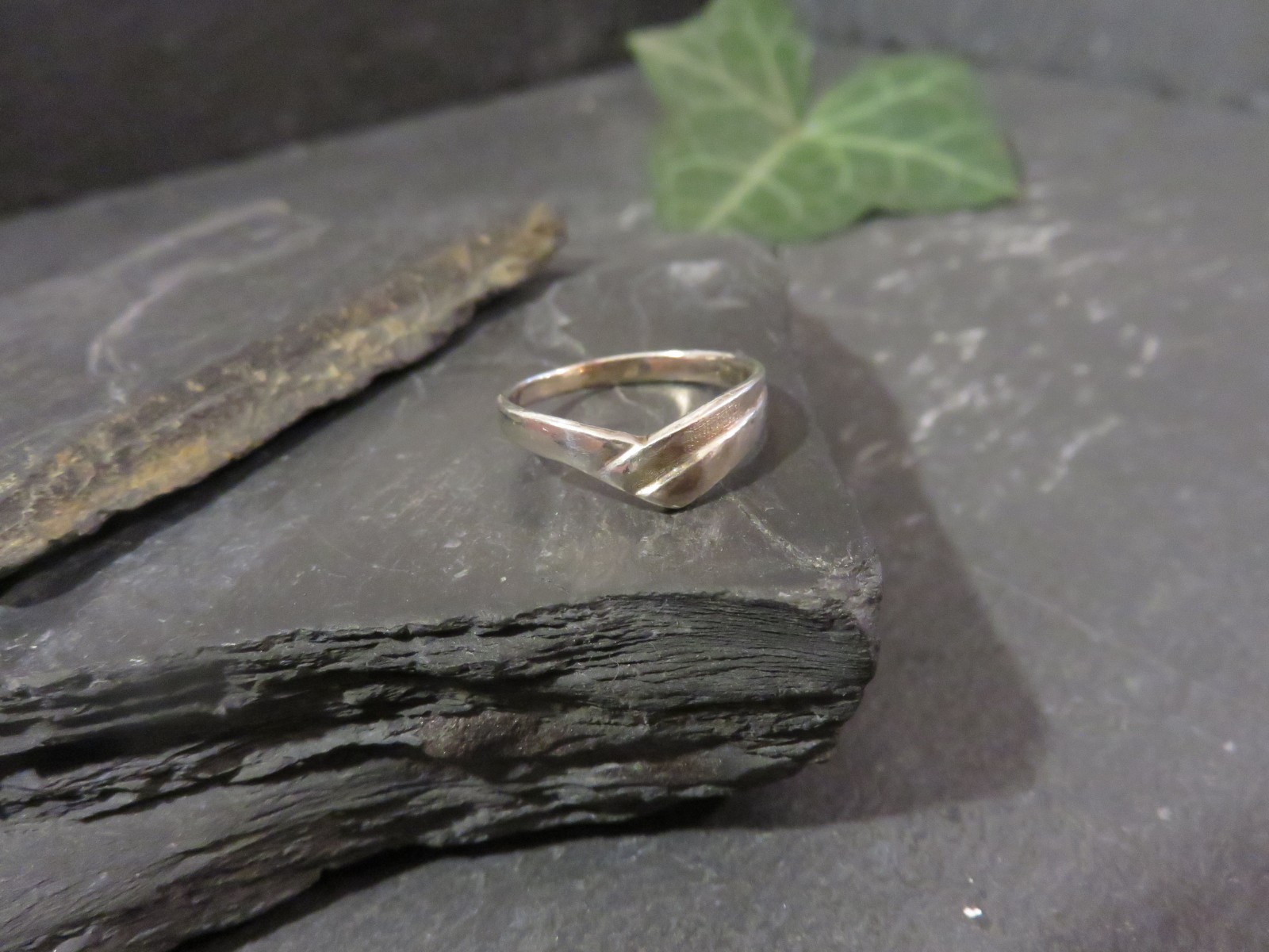 Schöner 925 Silber Ring Geschwungen Rillen Struktur Unisex Männer ...