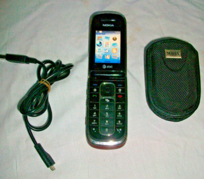 Nokia 6350 - 1b Type RM 455 AT&T w/Charging Cord & Holster, For Parts ...