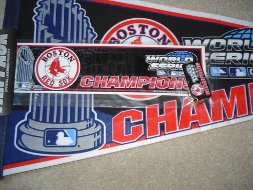2004 WORLD SERIES CHAMPIONS Red Sox FAN PACK-PENNANT,BUMPER STICKER ...