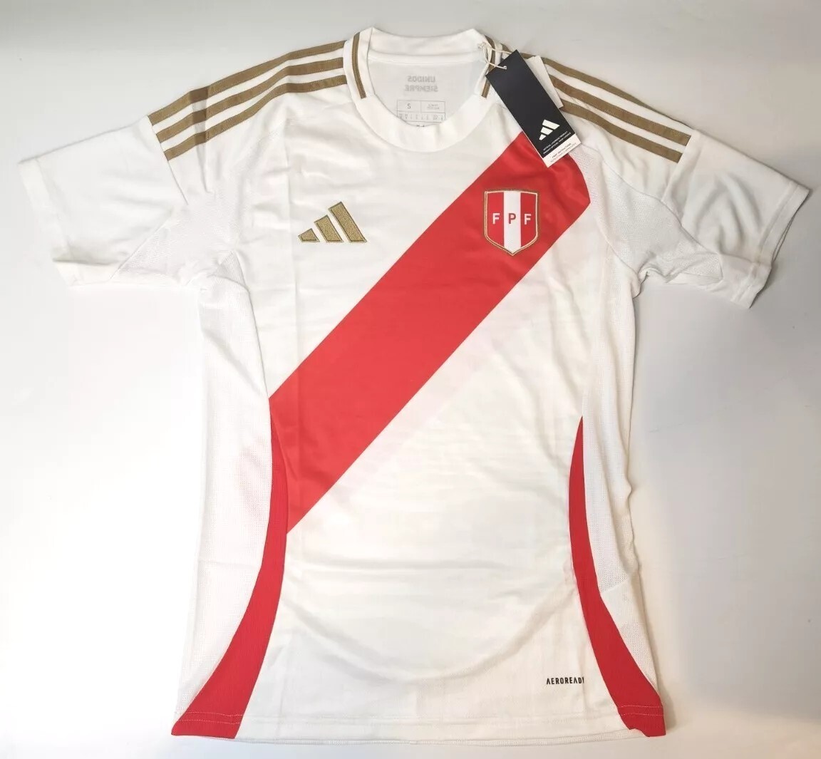 Peru 2024 Home Jersey adidas White/Red S-3XL NWT IQ2442 | eBay