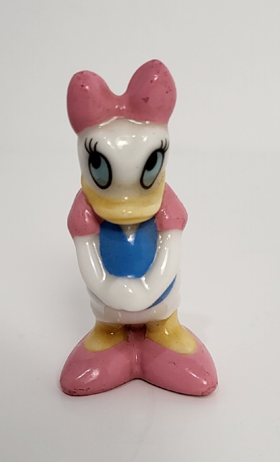 Vintage Disney Daisy Duck Miniature 2” Bone China Figurine Demure Pose ...