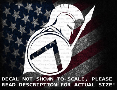 Spartan Helmet Shield and Spear Cut Vinyl Decal Sticker US Seller 2A | eBay