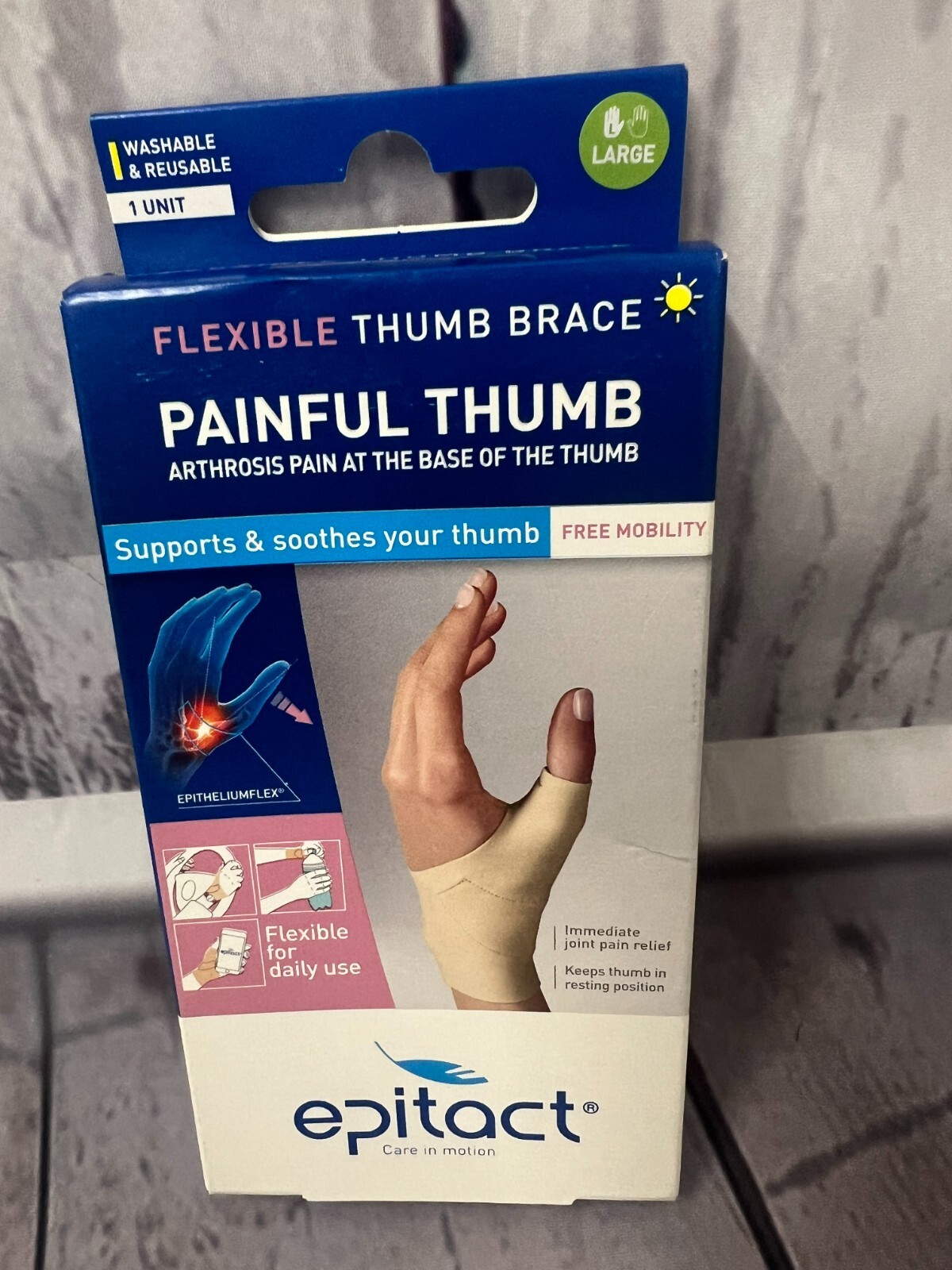 Epitact Flexible Thumb Brace Painful Thumb - select size/hand x 1 | eBay UK
