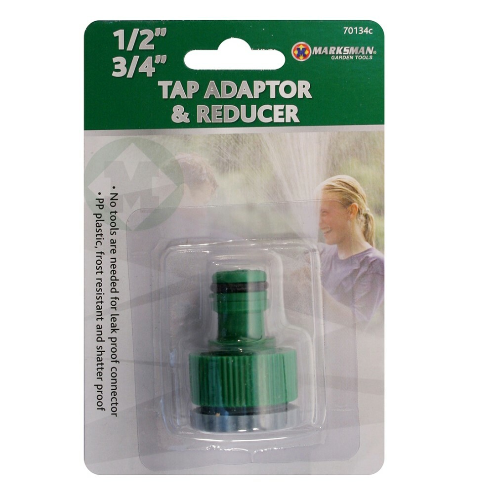 Universal Hose Pipe Tap Adapter & Reducer 1/2" 3 3/4" Reducer & Tap ...