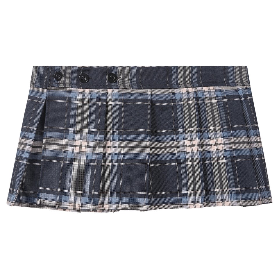 Women Ladies Schoolgirl Mini Plaid Skirt Short Micro Dress Role Play ...