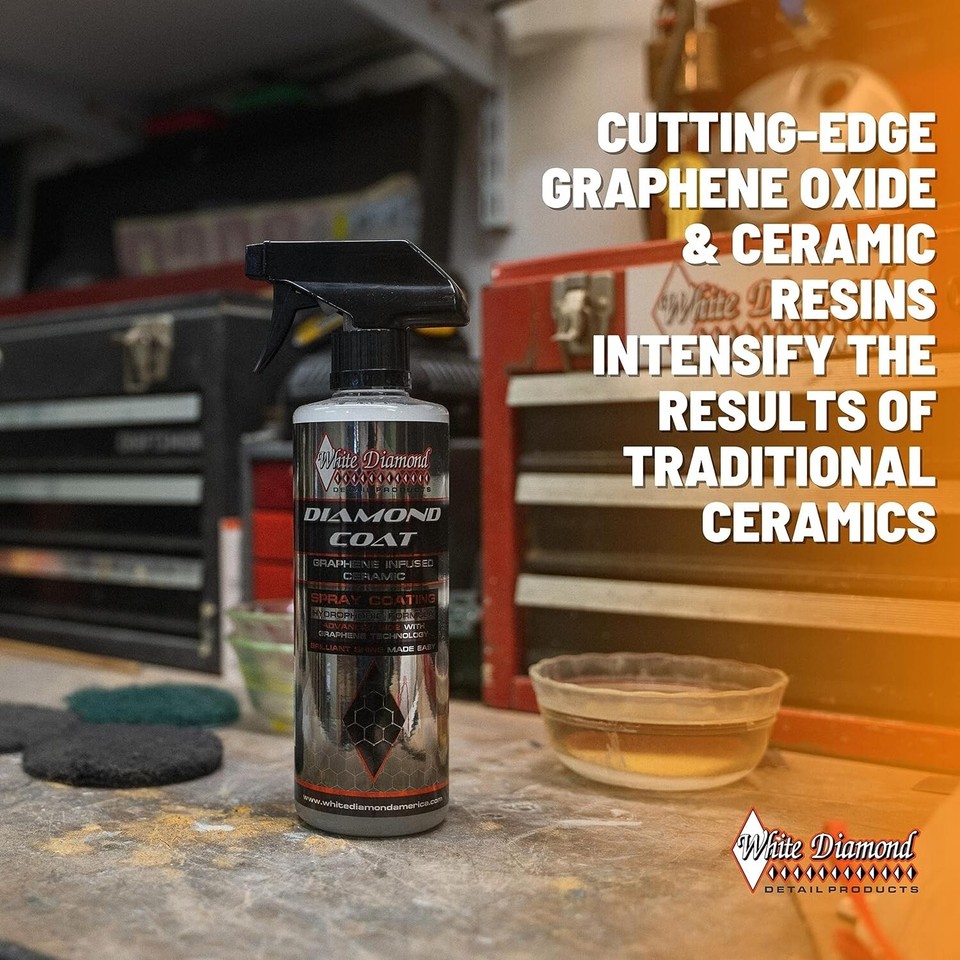 WHITE DIAMOND Diamond Coat Graphene Ceramic Spray EXTREME HYDROPHOBIC ...