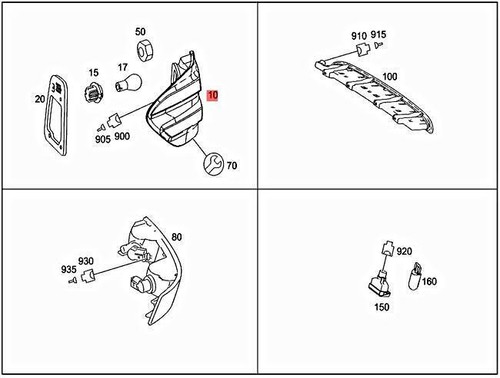 Genuine MERCEDES W164 M-CLASS Tail Light Rear Lamp Left 1649060700 | eBay