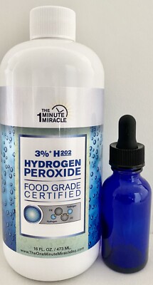 3% H2o2 Hydrogen Peroxide Food Grade Certified 16 Oz With 1 Bottle ...
