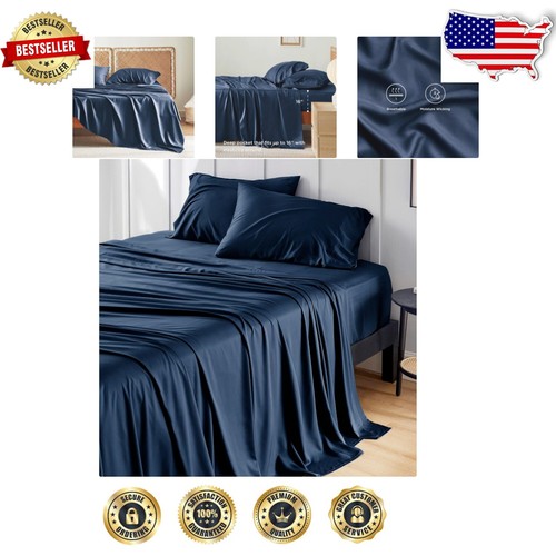 Luxurious Twin Bedding Set - Breathable Bamboo Sheets with Envelope ...