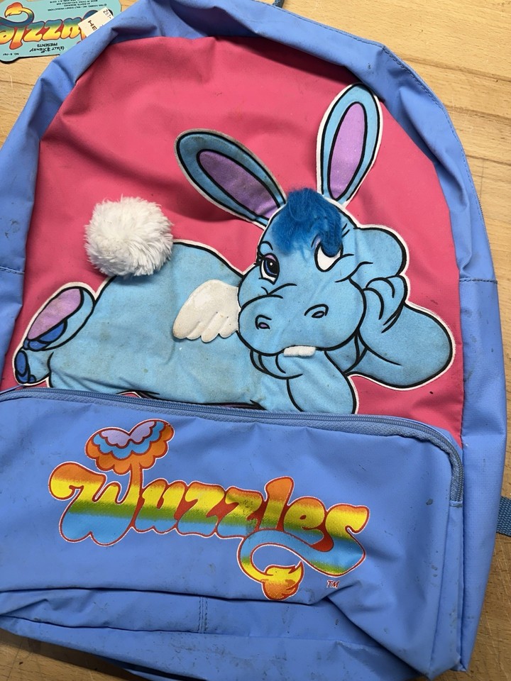 Very Rare Wuzzles Backpack Book Bag W/ Tag Disney 1985 Plush Lightly ...