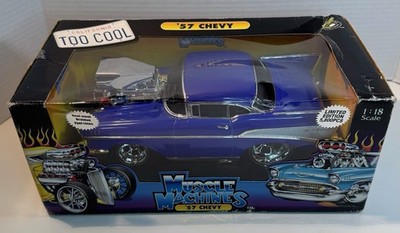 muscle machines 1:18 Scale Die-cast ‘57 Chevy ,Blue Limited Edition ...