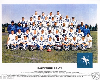 1962 BALTIMORE COLTS 8x10 TANG TEAM PHOTO UNITAS LENNY MOORE BOBBY BOYD ...