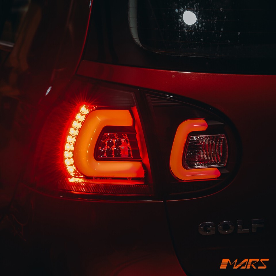 Black 3D Full LED Tail lights for VolksWagen VW Golf V 03-08 GTI GT R32 ...