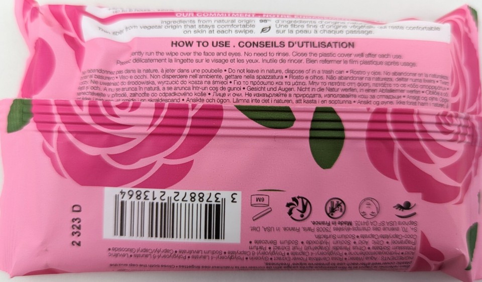 Sephora Rose Glowing Cleansing Wipes Travel Packs 10pc. x3 Packs | eBay