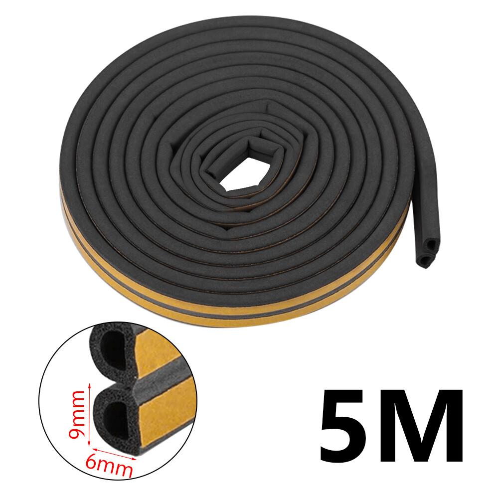 Rubber Window Door Seal Strip DIY 5m High Density Weather Stripping ...