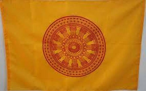 Thai Flag Dhammachakra Fabric Bhuddism Dhamma Wheel Sign Traditional ...